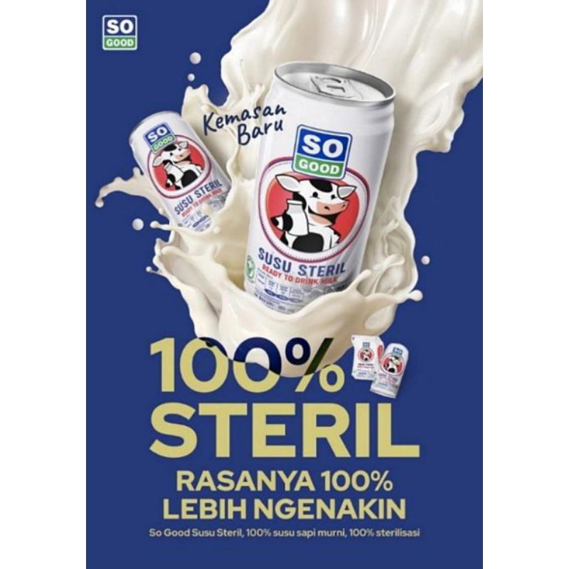 Jual Susu Steril so good 189ml 1 karton isi 30 kaleng | Shopee Indonesia