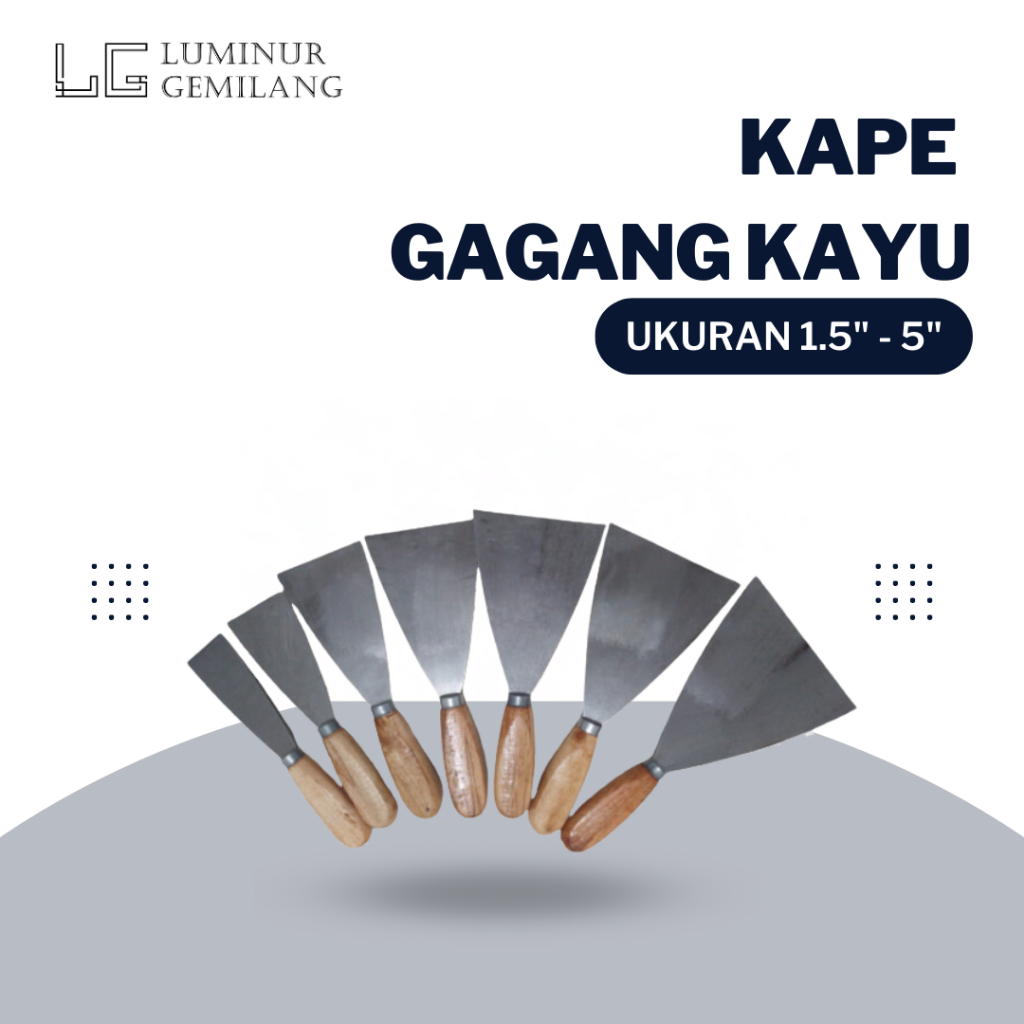 Jual Kape Gagang Kayu Plat Scraper 1 1/2" sd 5" inch | Shopee Indonesia