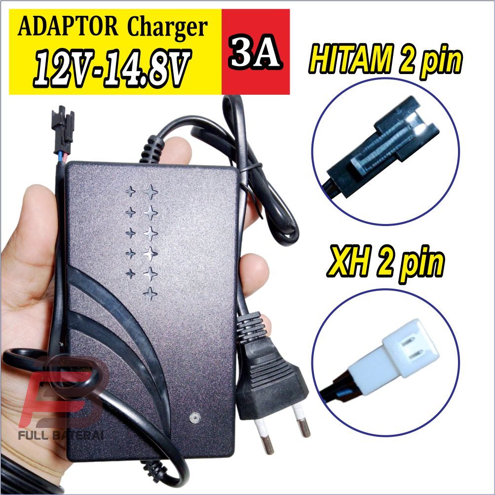 Jual ADAPTOR CHARGER CAS BATERAI & ELEKTRONIK 12V sampai 14.8V 3A SOKET ...