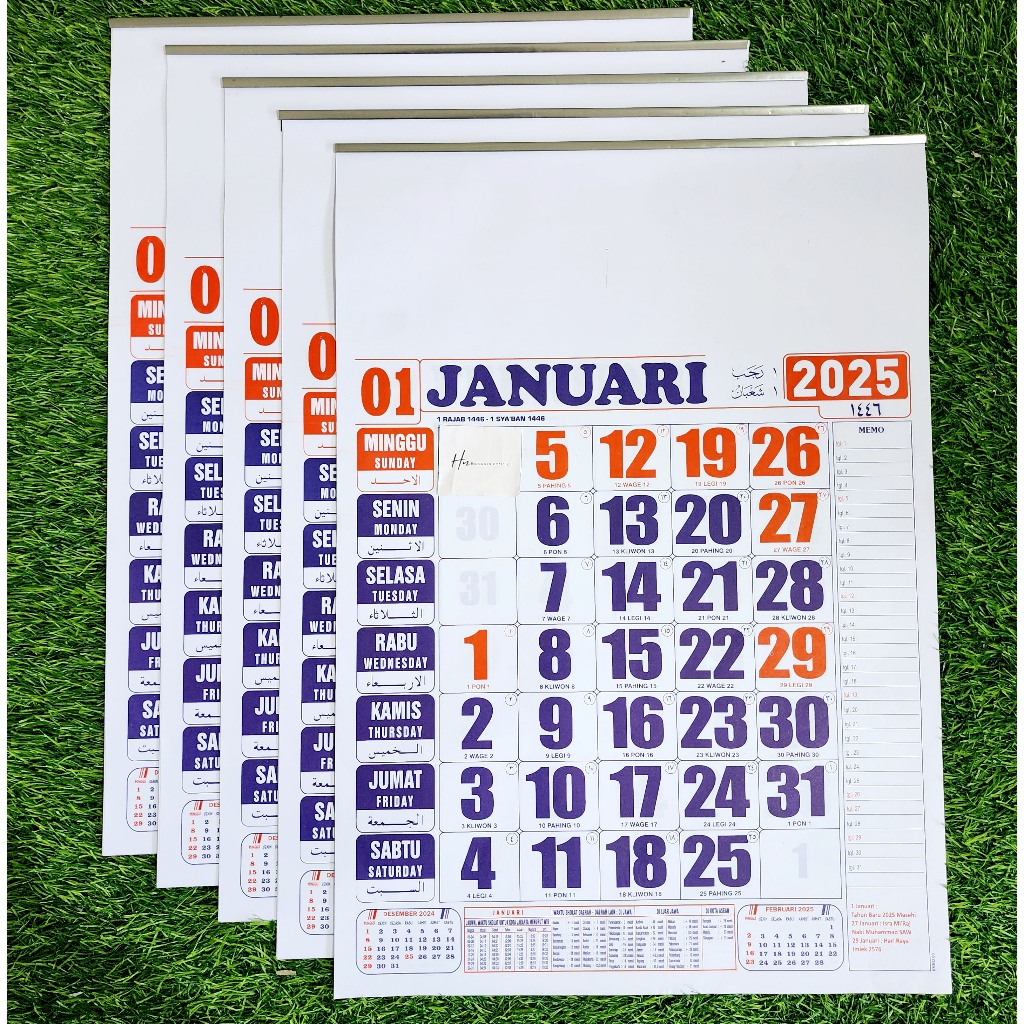 Jual KALENDER KERJA STANDART TAHUN 2025 / KALENDER DINDING TAHUN 2025 ...