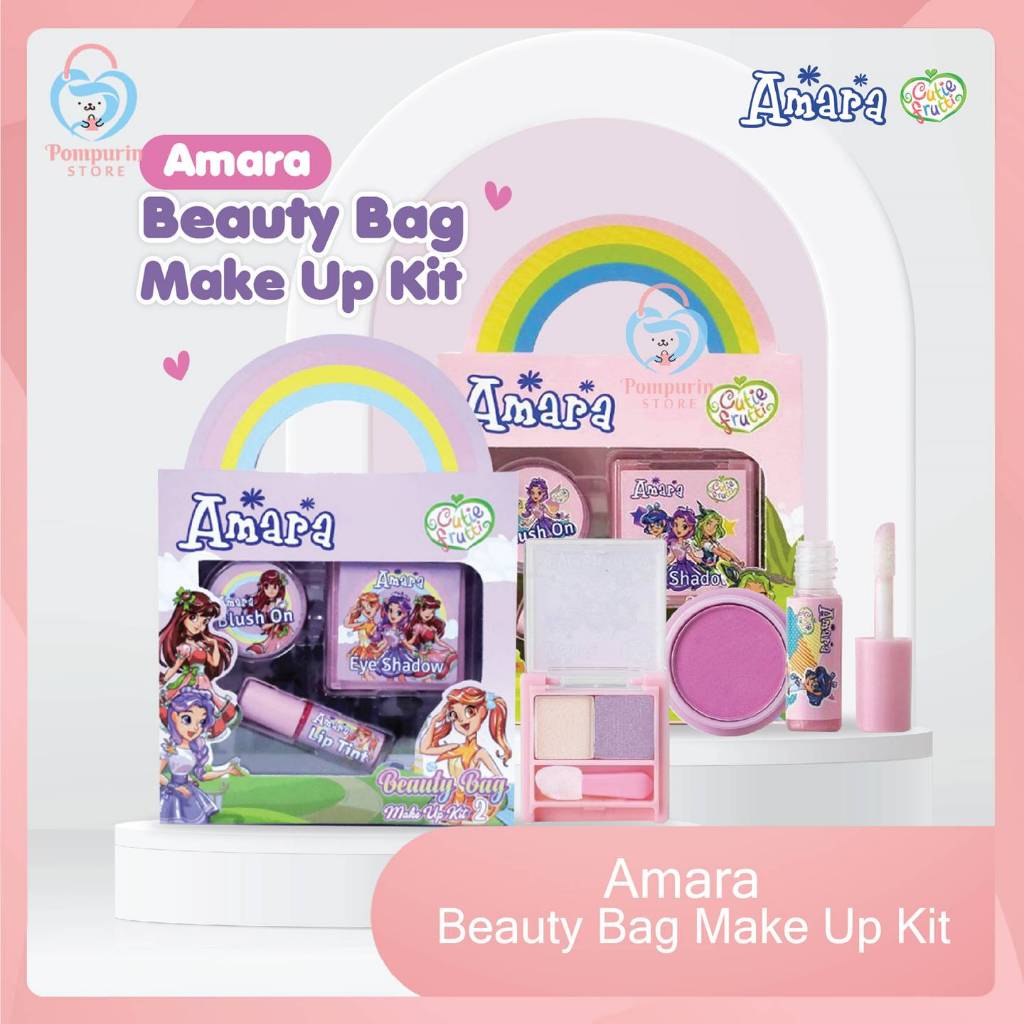 Jual Amara Beauty Bag Make Up Kit - Amara Set Make Up Anak Anak Lip ...