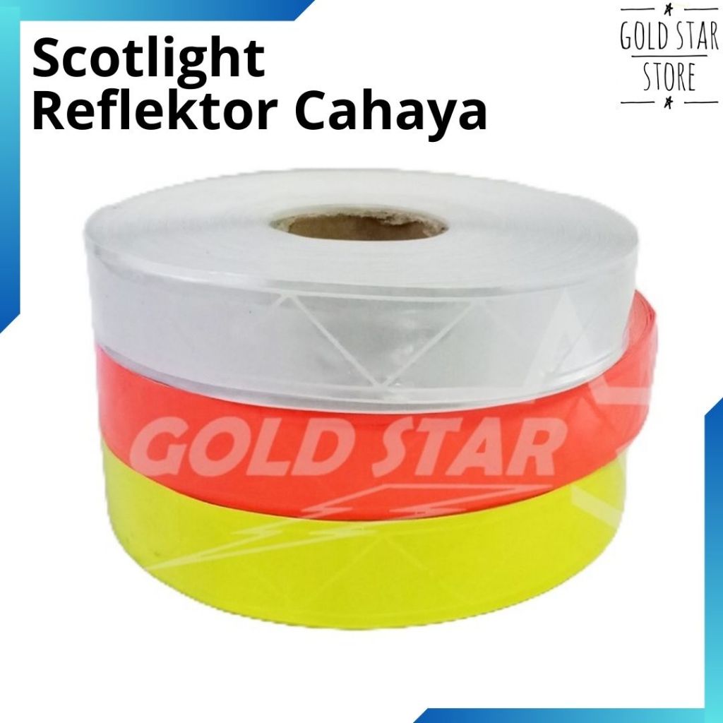 Jual Scotlight Plastik Pita Skotlet Kain Reflektor Cahaya Baju Rompi ...