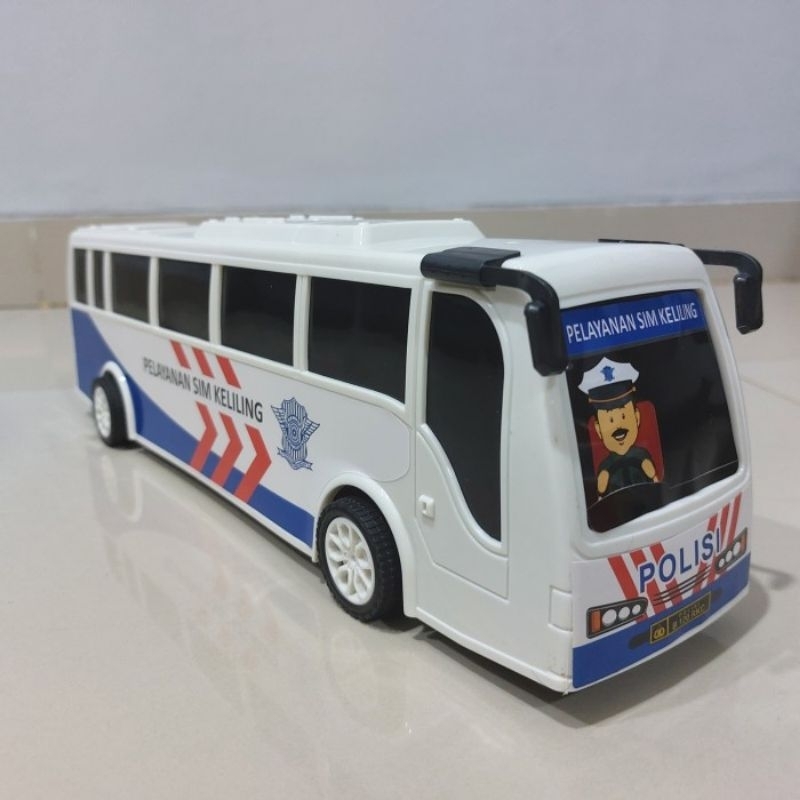 Jual Mainan anak kendaraan mobil bus polisi pelayanan sim keliling ...