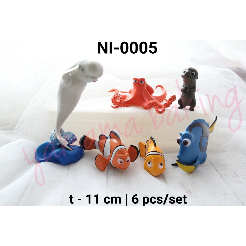 Jual Cashback 1 Topper hiasan kue figurin nemo dory paus oktopus berang ...