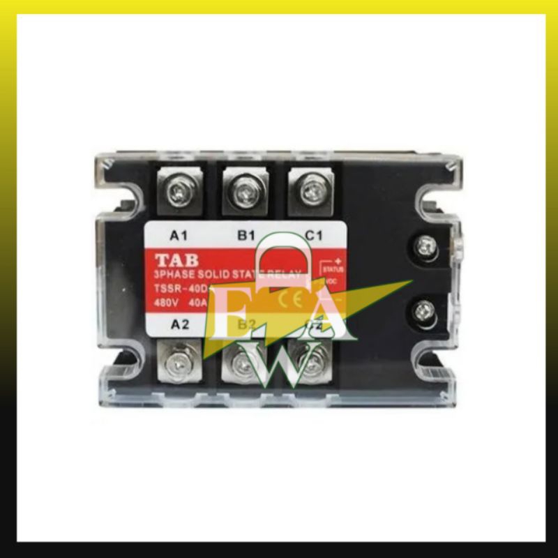 Jual Solid state relay 3 phase TSSR-40DA 3 Phase DC-AC 40 Ampere TAB | Shopee Indonesia