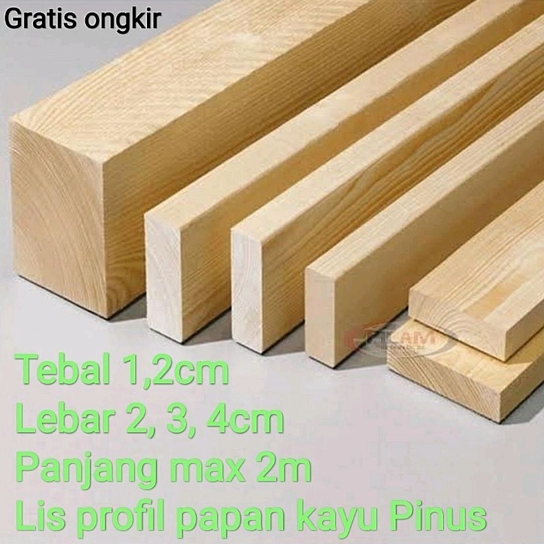 Jual Lis Profil Reng kayu us 2cm 7cm bukan Jati Belanda bekas peti ...