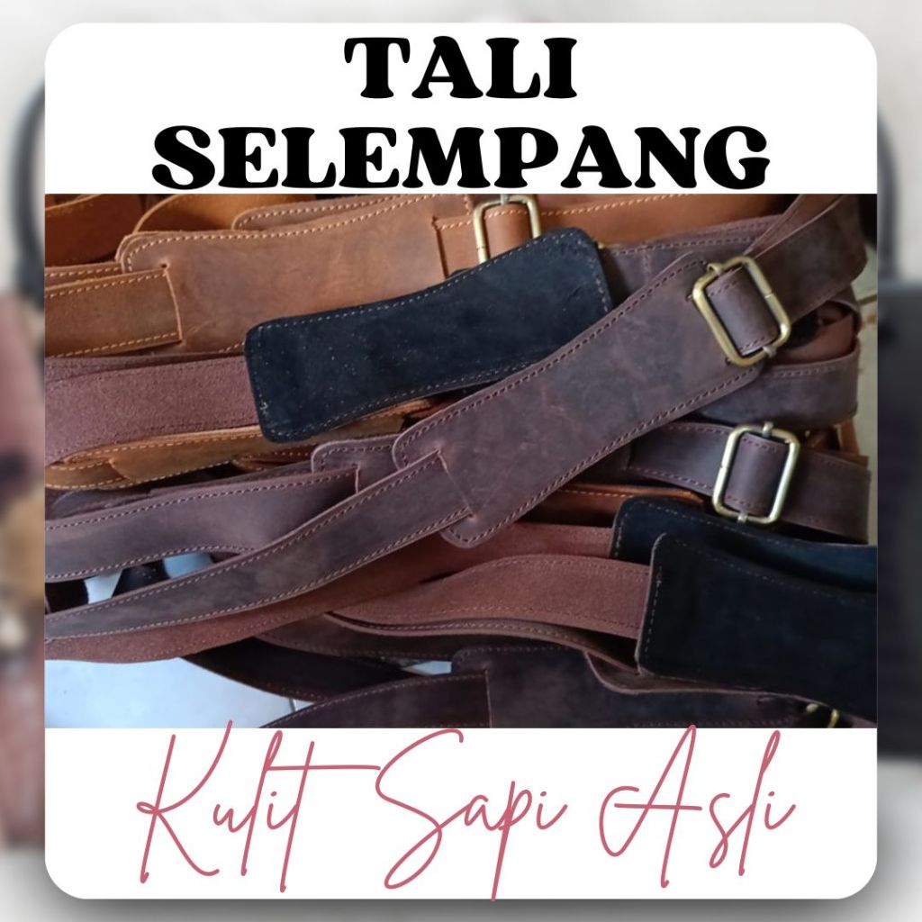 Jual Tali Selempang Kulit Sapi Bahan Crazy Horse | Shopee Indonesia