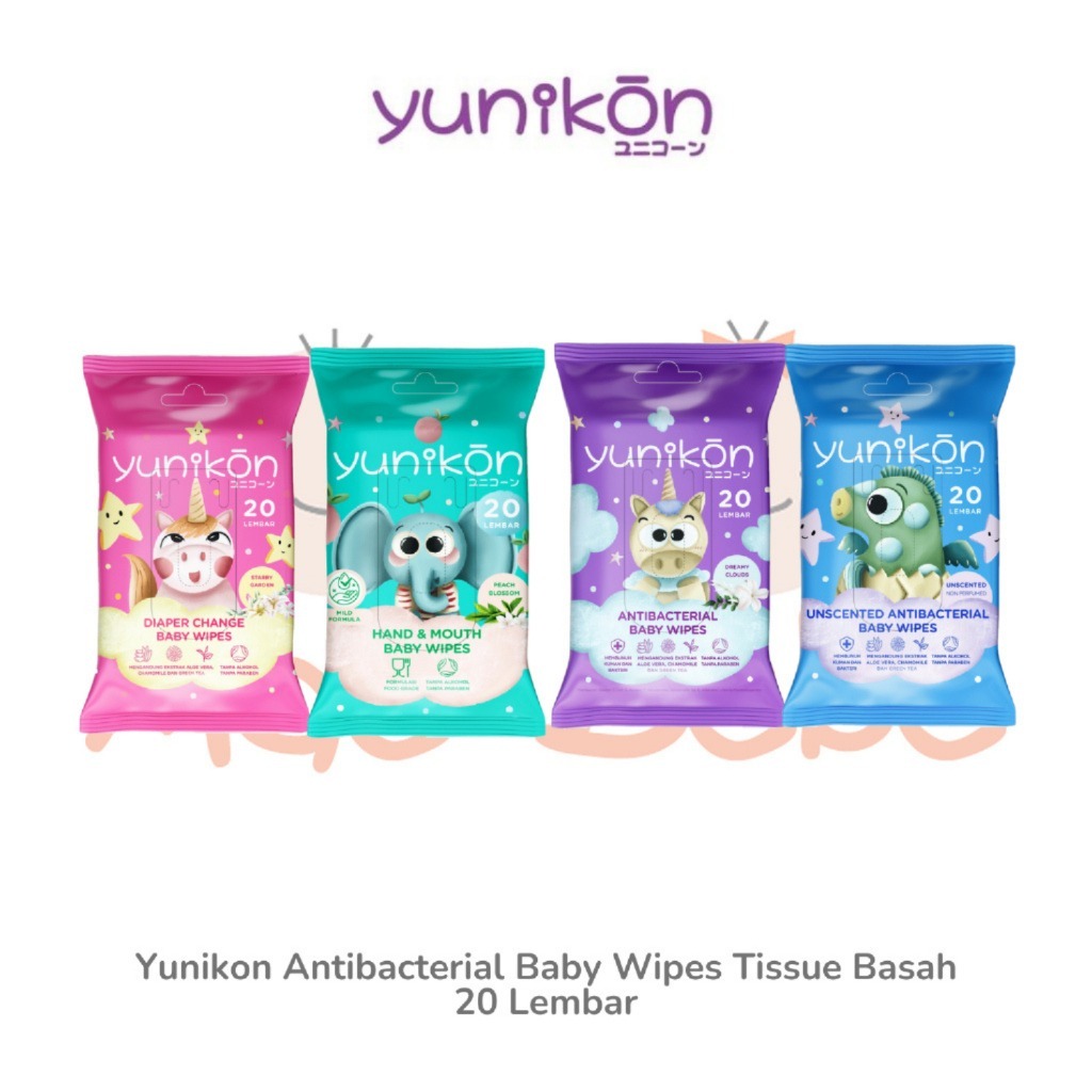 Jual TISSUE BASAH YUNIKON BABY WIPES 20s | Shopee Indonesia