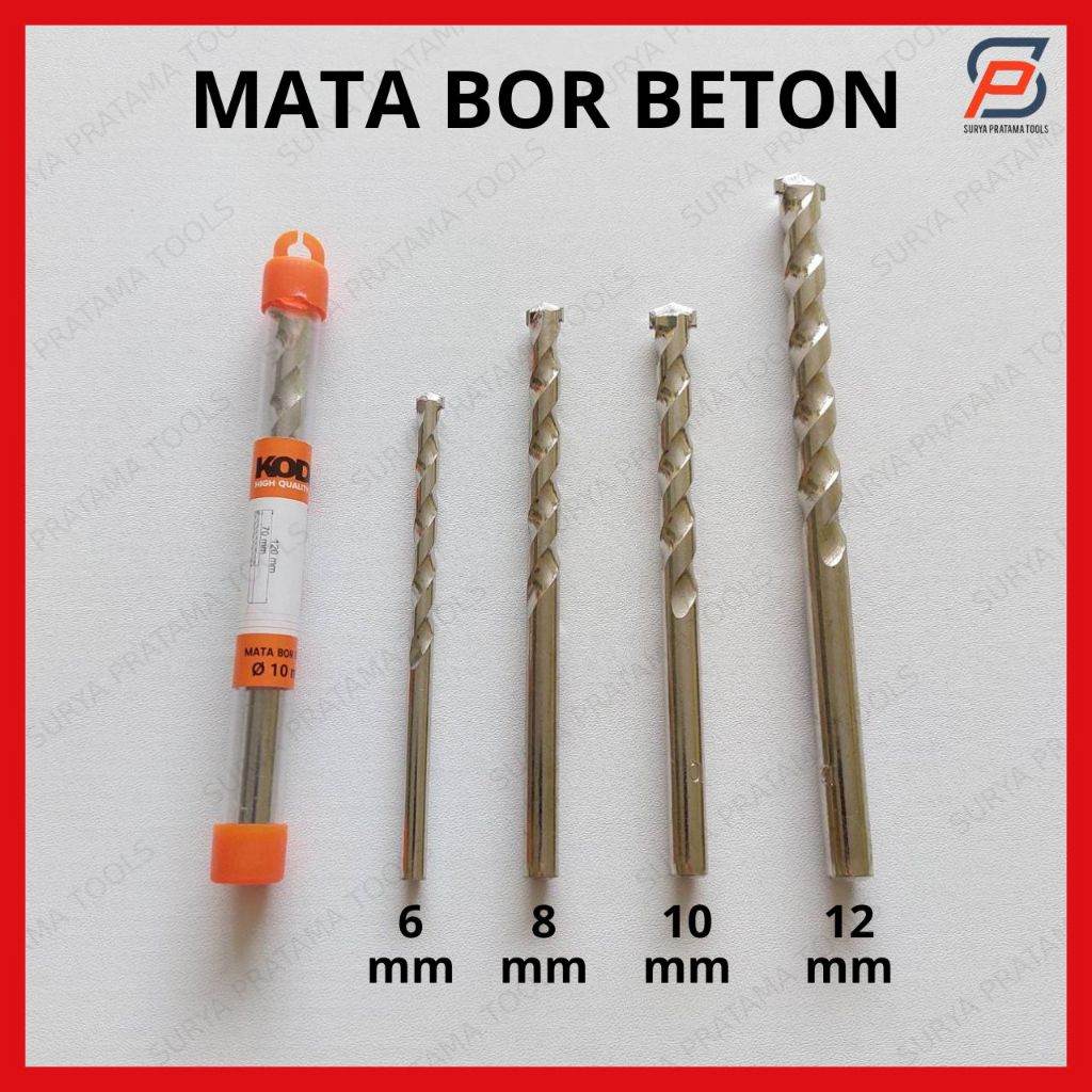 Jual Mata Bor Beton Bor Tembok Dinding 6mm 8mm 10mm 12mm Masonry Drill High Quality | Shopee ...