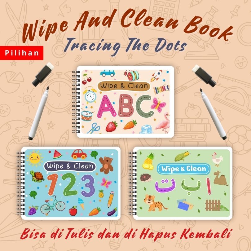 Jual Buku Wipe Clean Anak Belajar Menulis Metode Tracing Gambar Full ...
