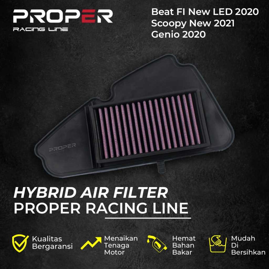 Jual Filter Proper Racing Beat Deluxe, Beat Esp 2021, Scoopy 2021 ...