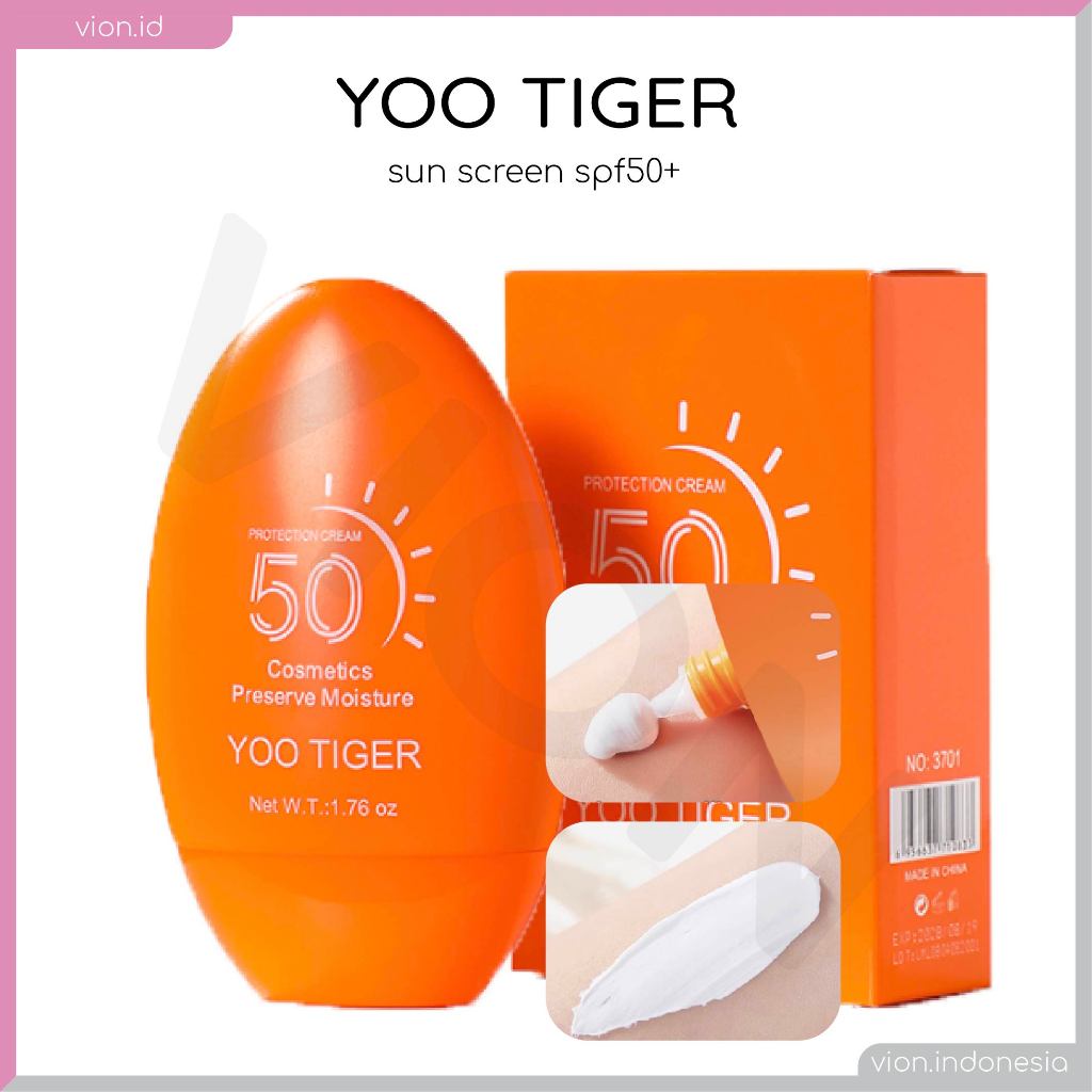 Jual YOO TIGER Sunblock SPF 50 Sunscreen Badan Wajah Krim Badan UV ...