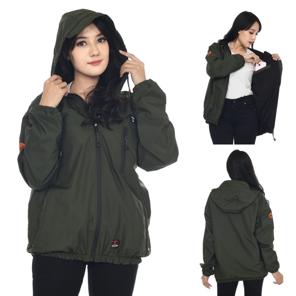 Jual JAKET PARASUT WANITA ANTI AIR TEBAL JACKET BOMBER CEWEK KOREA ...