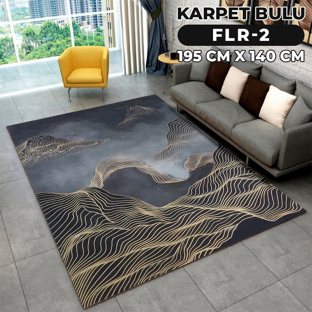 Jual Karpet Lantai Bulu Rasfur Alas Duduk Premium Ukuran 140X195cm Anti ...