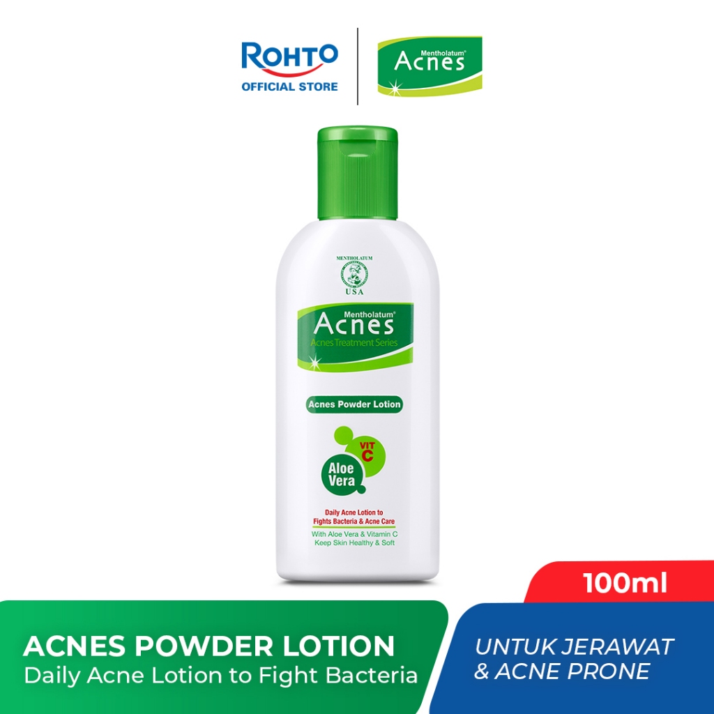 Jual Acnes Powder Lotion - 100ml (Antibacterial, Prevent acne) | Shopee ...