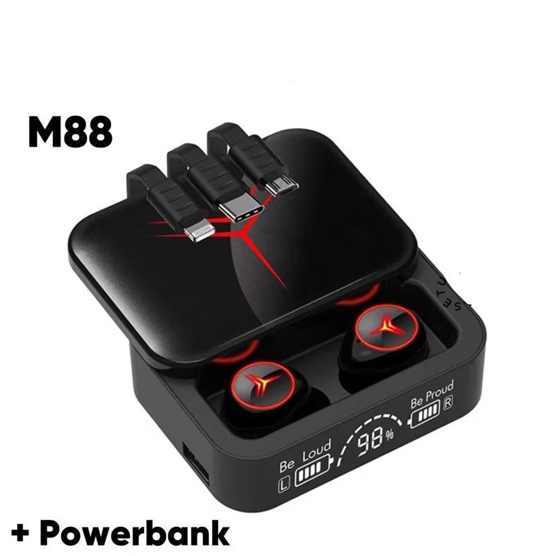 Jual Headset Bluetooth Gaming Earbuds TWS M88 Plus V5.3 Wireless ...