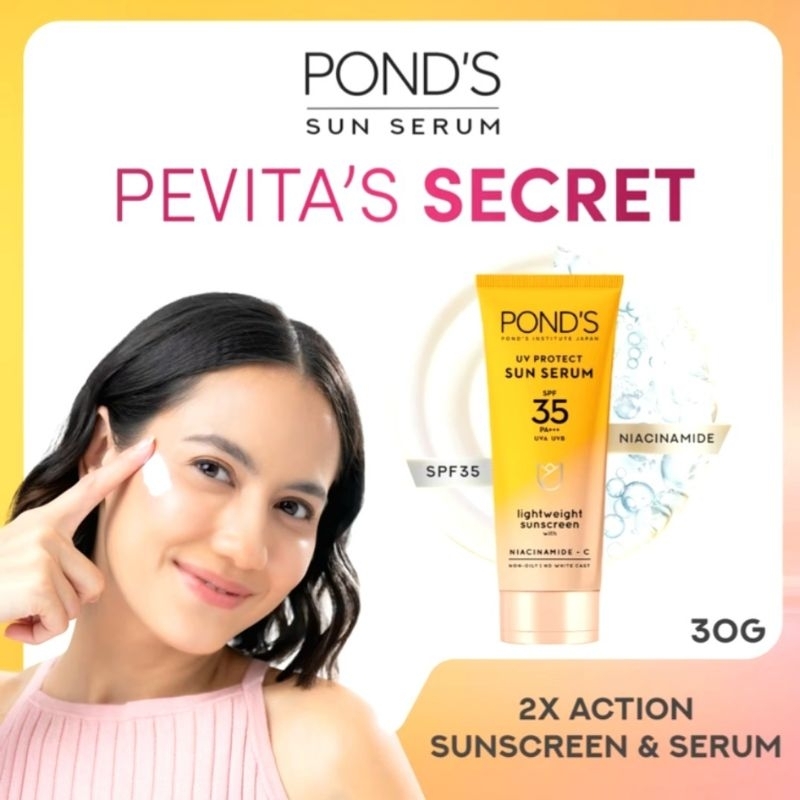 Jual POND'S (Spf 35)UV PROTECT SUN SERUM SPF35+PA+++ UVA UVB LIGHTWEIGHT 30grm Jamin Original ...