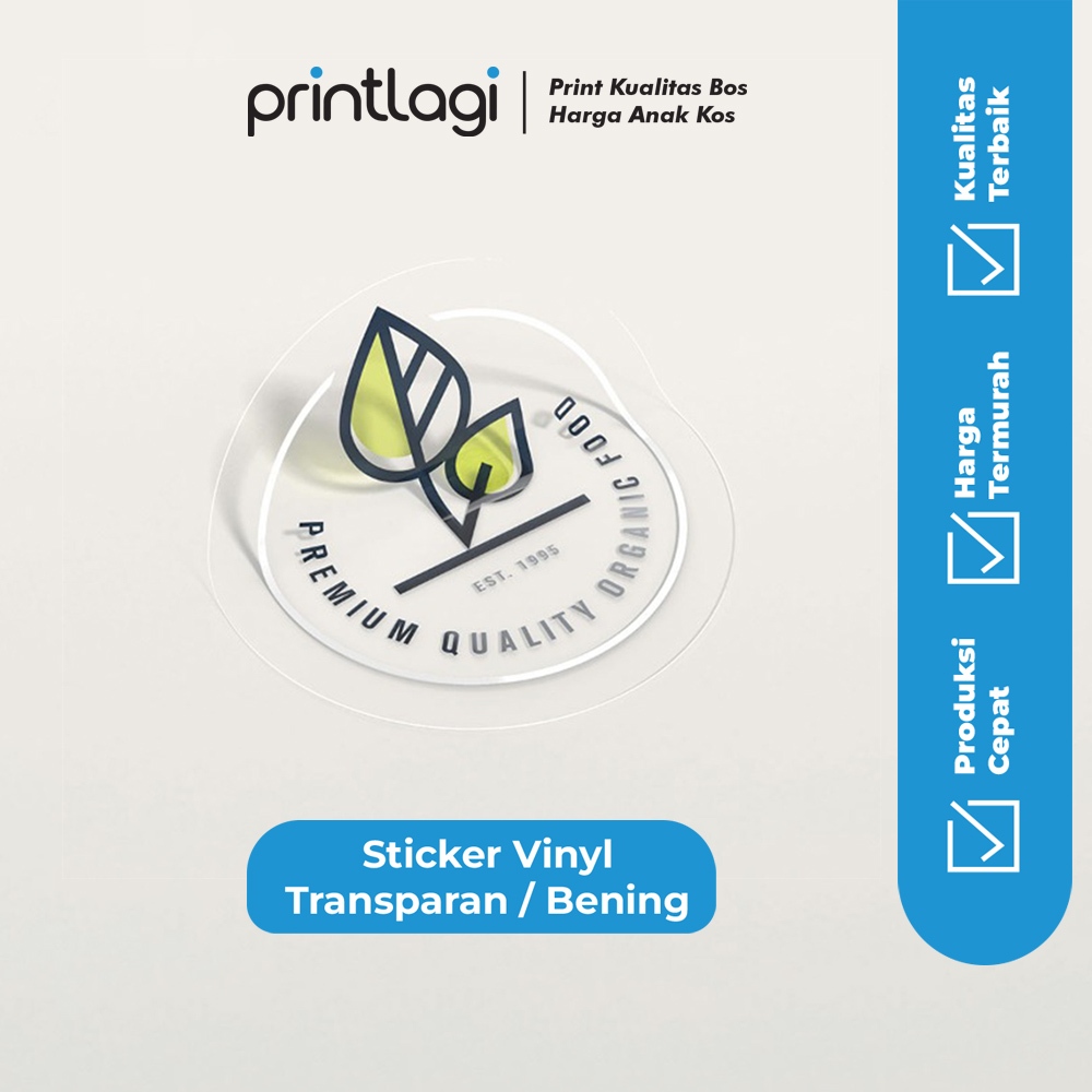Jual cetak sticker custom / sticker waterproof / sticker bening ...