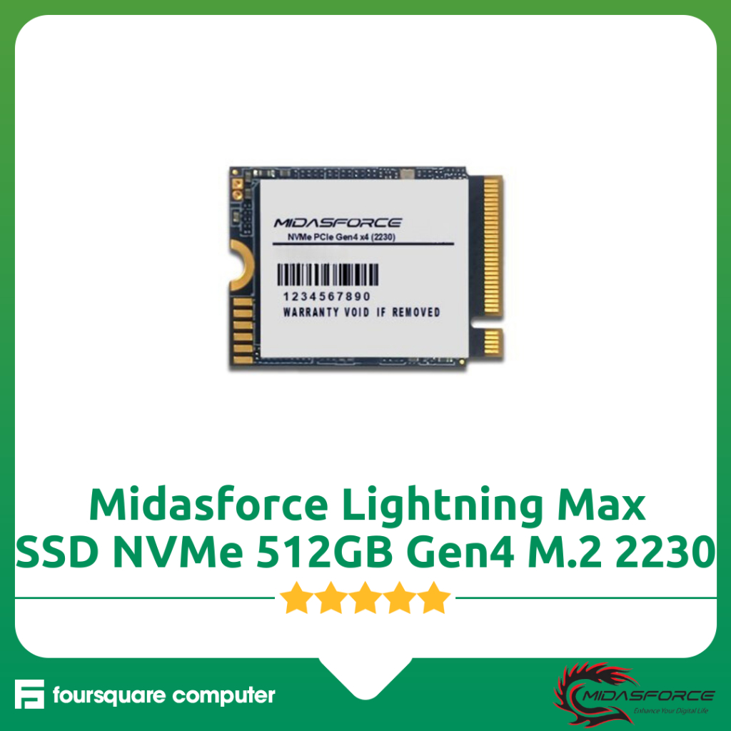 Jual Midasforce Lightning Max SSD NVMe 512GB Gen 4 M.2 2230 | Shopee ...