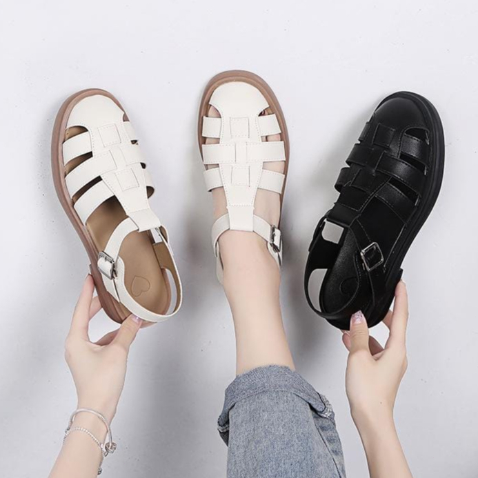 Jual [Gratis kotak sepatu]COD Sandal Sepatu Wanita SOFIAMELISA Sandal Import Korea Style Santai ...