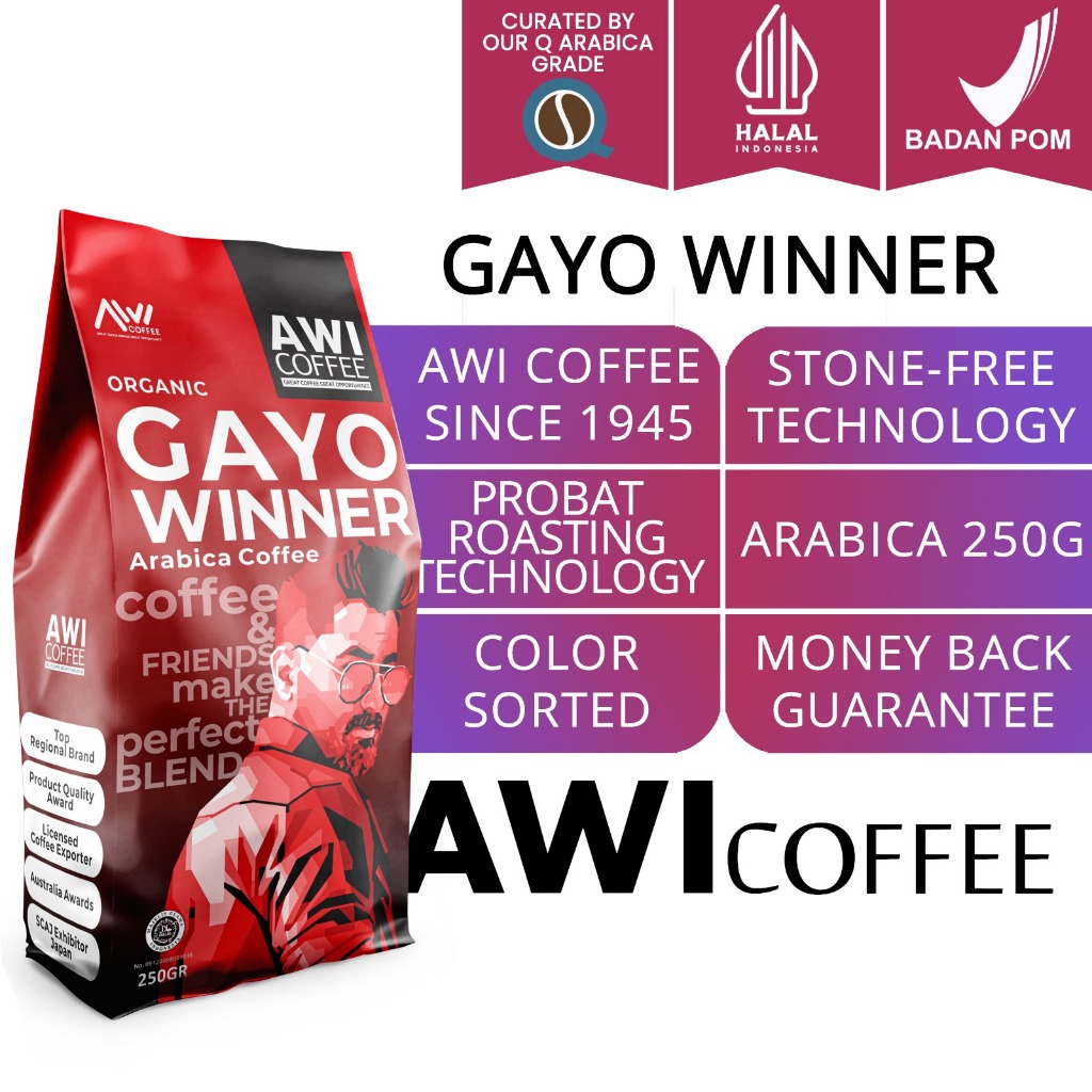 Jual GAYO WINE 250gr / KOPI GAYO WINNER 250gr | Kopi Aceh | Arabica ...