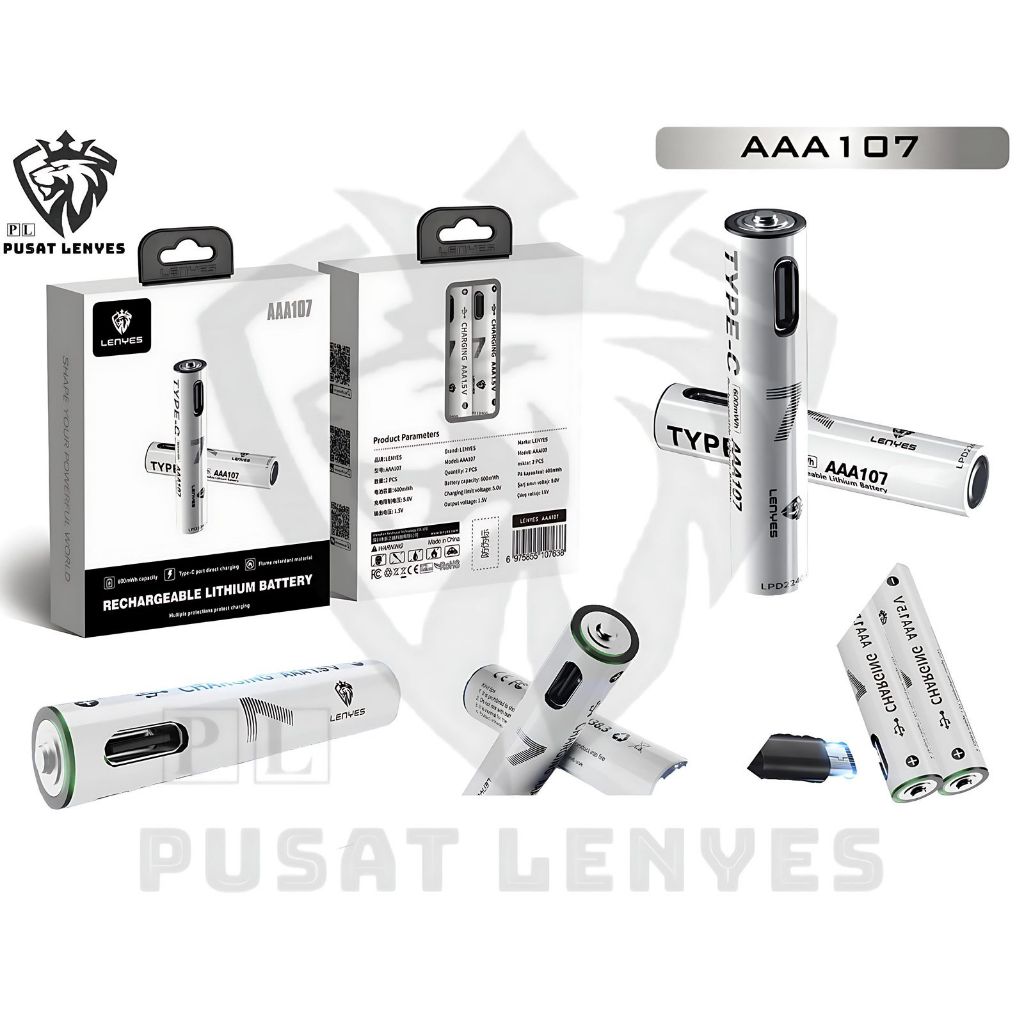 Jual AAA107 - Baterai LENYES AAA-107 Isi Ulang AAA 1.5V Rechargeable ...