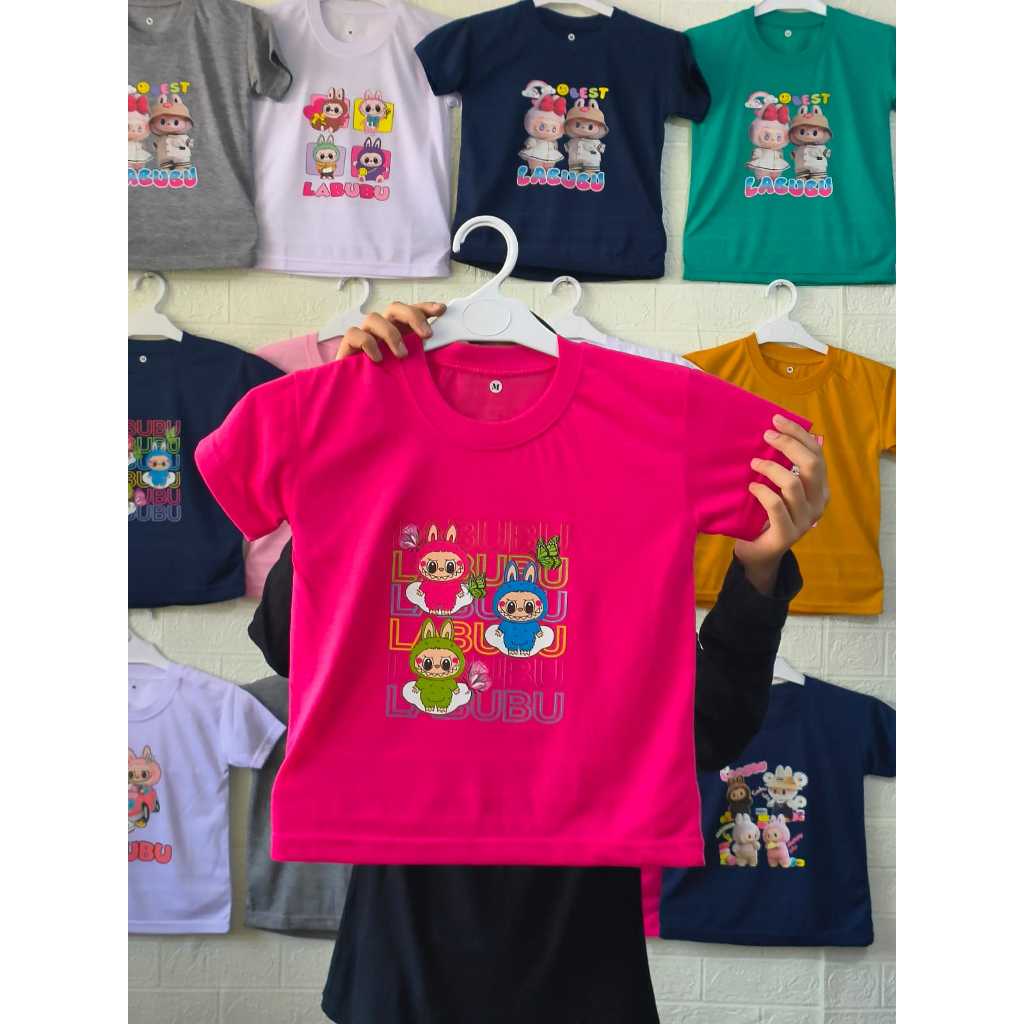 Jual LABUBU Kaos Atasan Anak Anak semi Katun Bergambar Di Cetak Digital Series LABUBU ( 3 ...