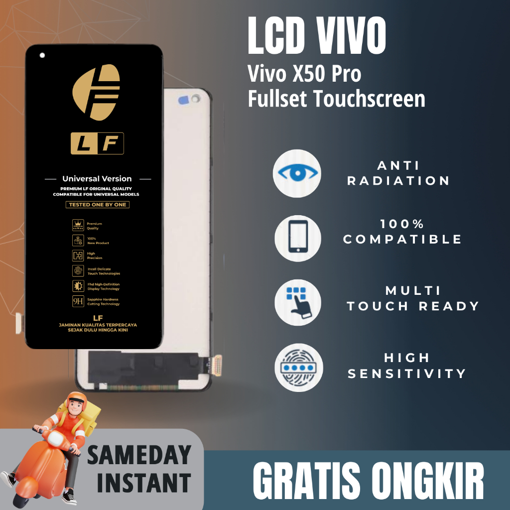 Jual LF - (GARANSI LEM) LCD Vivo X50 Pro Fullset Touchscreen | Shopee ...