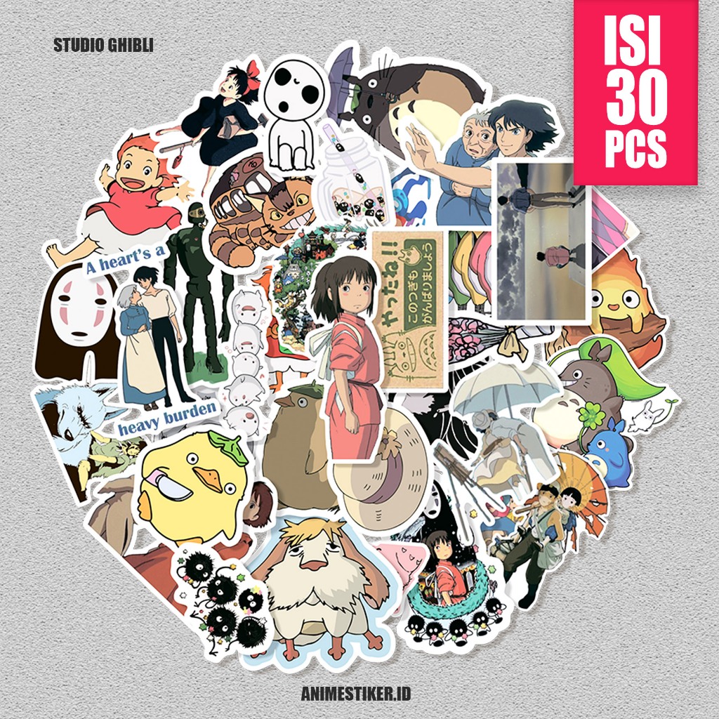 Jual stiker sticker pack anime STUDIO GHIBLI stiker anime stiker ...