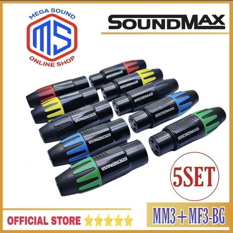 Jual Jack XLR Canon Male Female Soundmax SM-MM3-BG SM-MF3-BG Jek Mic ...