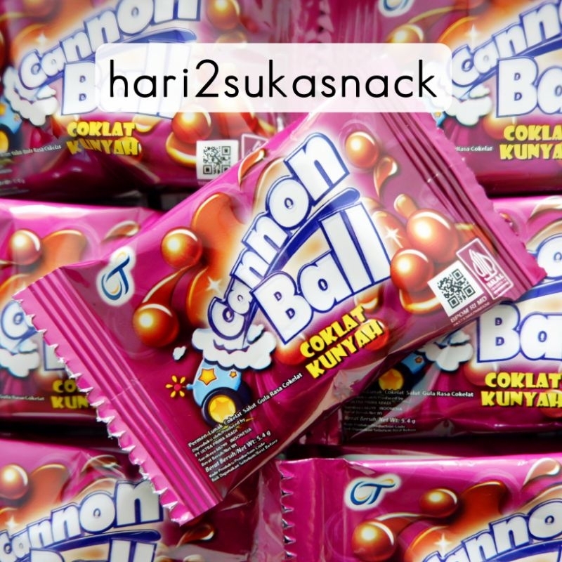 Jual Cokelat CANNON BALL 5.4 gram [1PC] / Coklat Kunyah Jadul CANNON ...