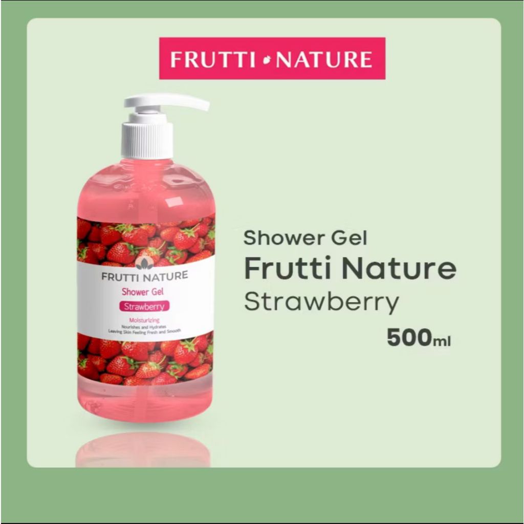 Jual Frutti Nature Strawberry Shower Gel 500ml/Sabun Mandi Strawberry ...