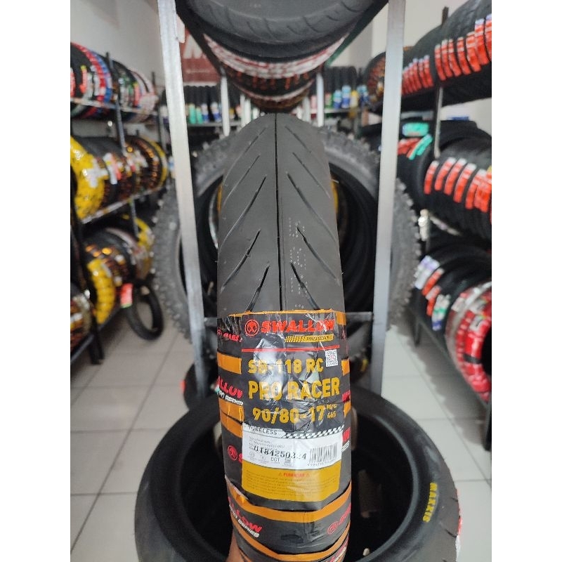 Jual BAN MOTOR TUBLESS SWALLOW PRO RACER 90/80-17 SOFTCOMPOUND | Shopee ...