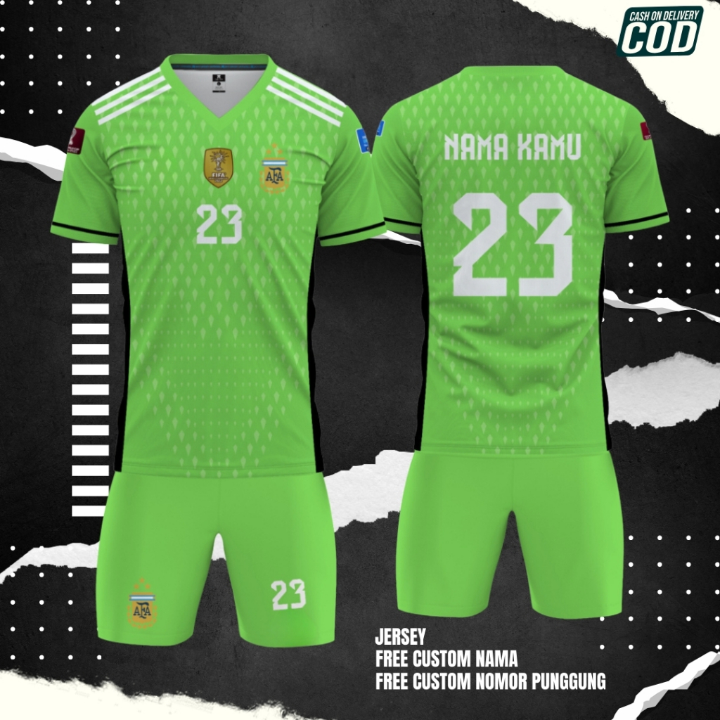 Jual Jersey Kiper Timnas Argentina 2023 FREE Custom nama dan no ...