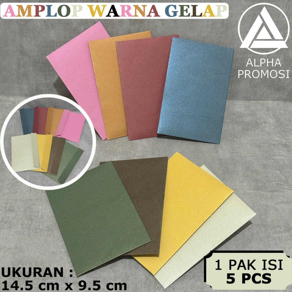 Jual [ ISI 5 Pcs] Amplop Vintage | Berwarna | JASMINE | FANCY | WARNA ...
