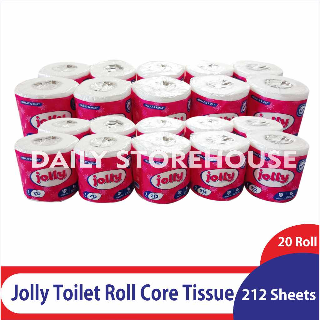 Jual Paket 2 Pack Tissue Jolly Toilet Core Emboss Isi 10 Rolls 212 ...
