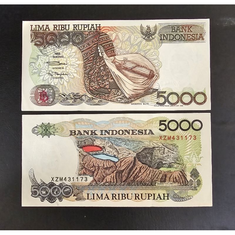 Jual uang kuno 5000 rp tahun 1992 Seri X | Shopee Indonesia