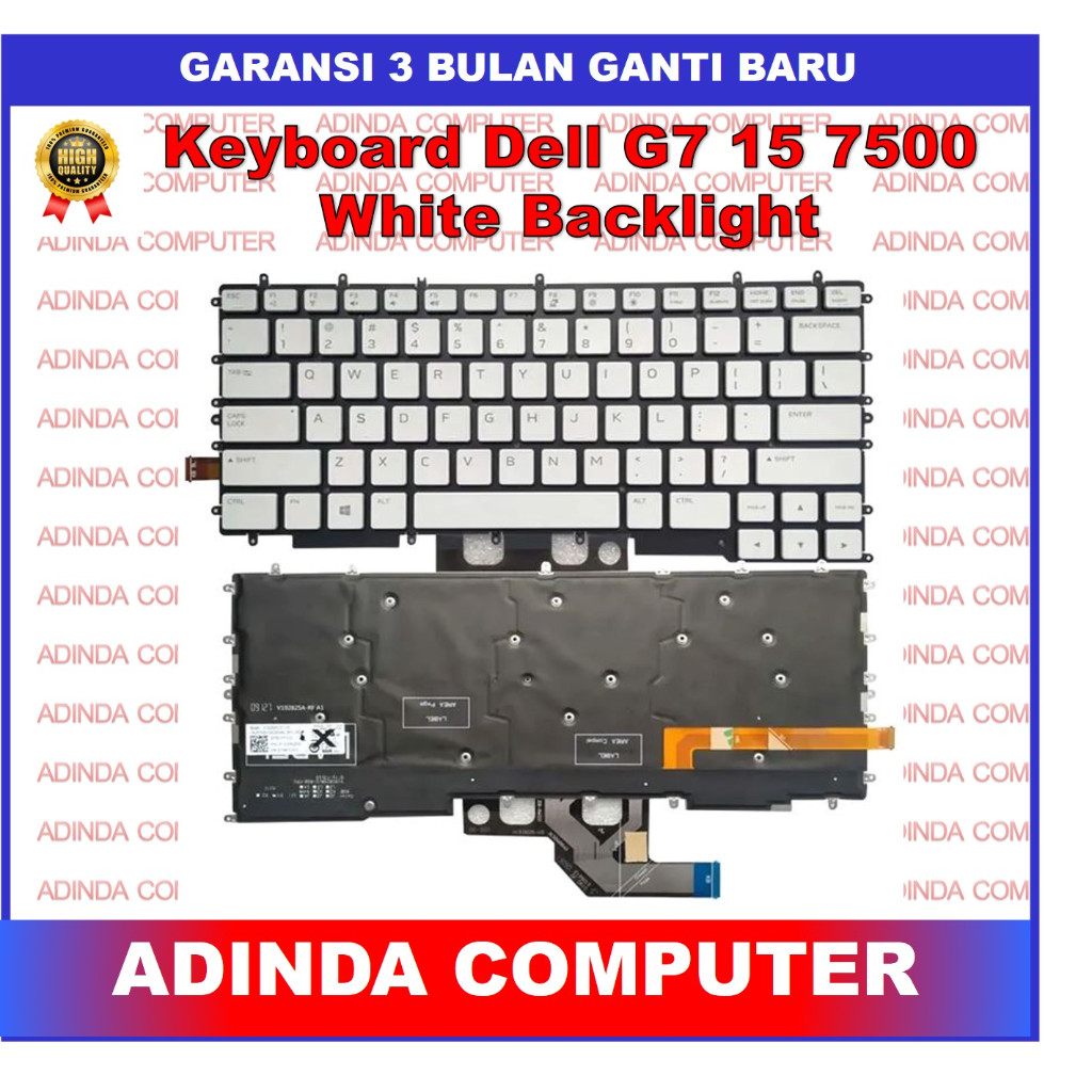 Jual Keyboard Dell G7 15 7500 G7 7500 012PWM 12PWM White Backlight ...