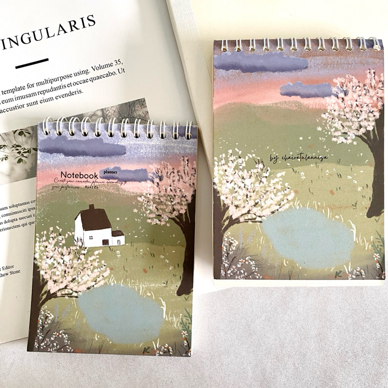 Jual Notebook aesthetic lukisan simple minimalis/ buku catatan A6 ...