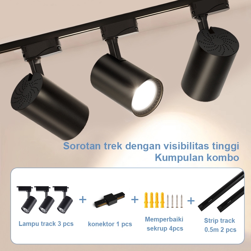 Jual 10W /20W /30W LAMPU RELL TRACK LED SOROT LAMPU SOROT TRACKLIGHT REL SPOTLIGHT 3000K / 4000K ...