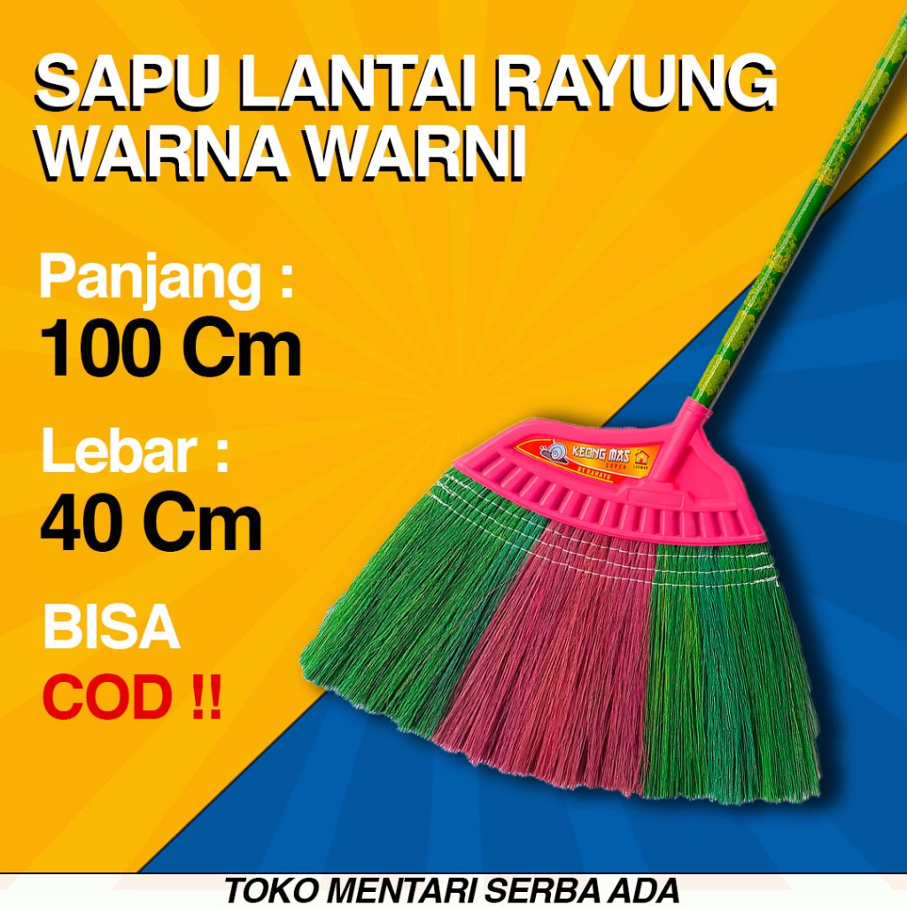 Jual SAPU LANTAI RAYUNG WARNA WARNI SAPU LANTAI RAYUNG NATURAL BERJAHIT ...