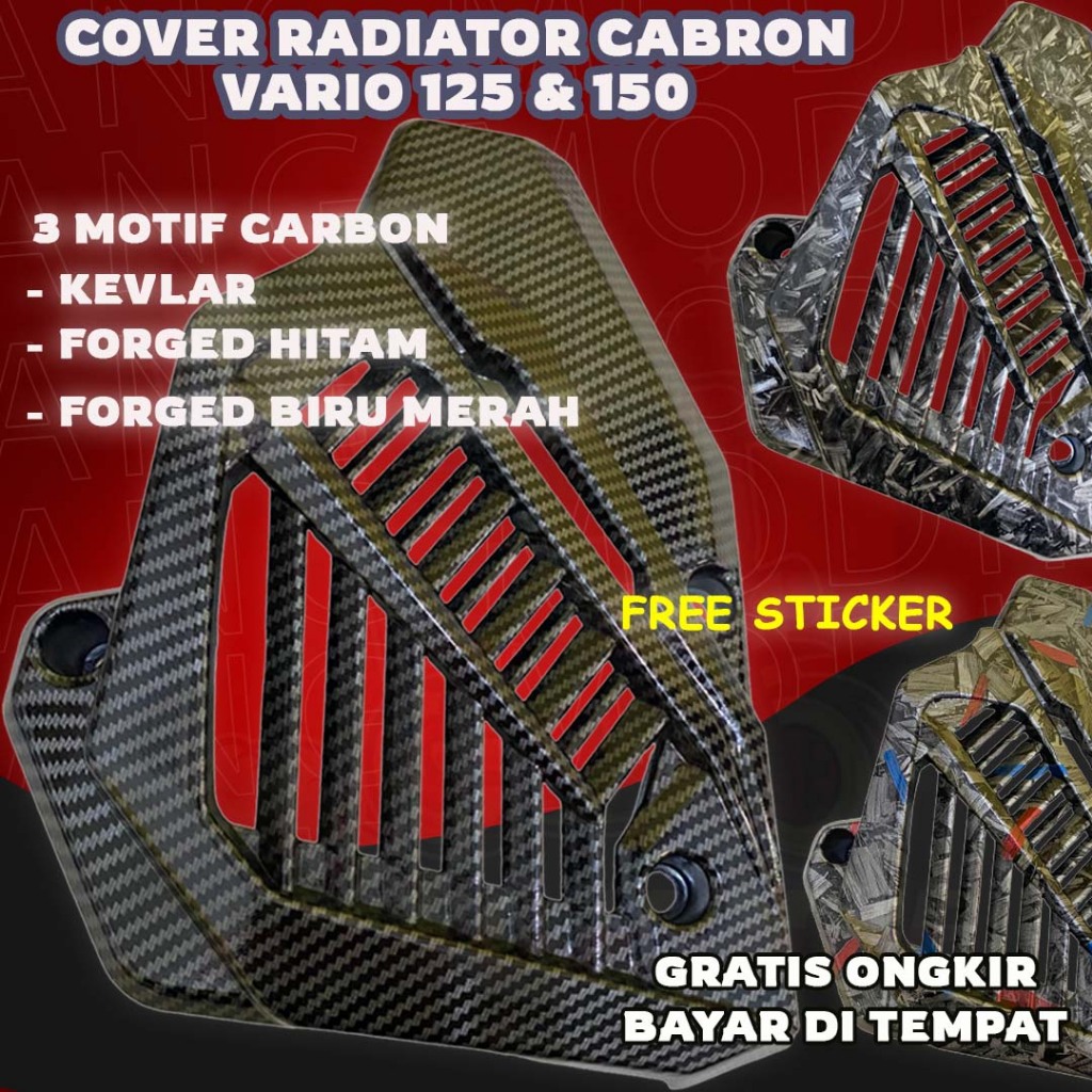 Jual Tutup Radiator Vario 125 - 150 Tutup Radiator Vario 150 Carbon ...