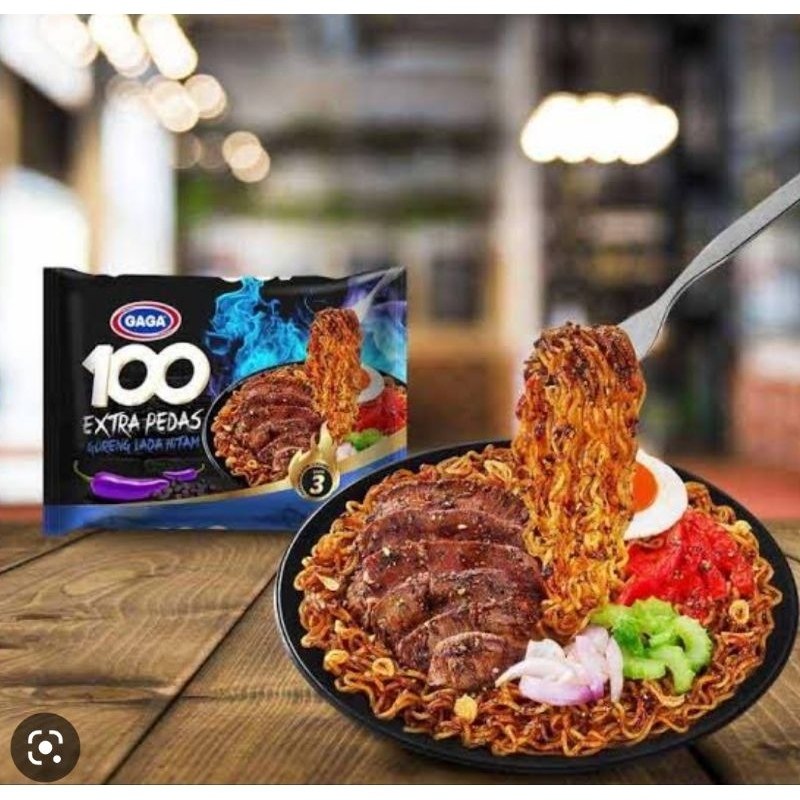 Jual Mie Gaga 100 Ekstra Pedas Goreng Rasa Lada Hitam 85gr @karton ...