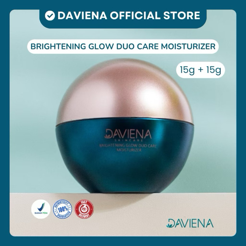 Jual DAVIENA SKINCARE BRIGHTENING GLOW DUO MOISTURIZER 15g+15g | Shopee ...