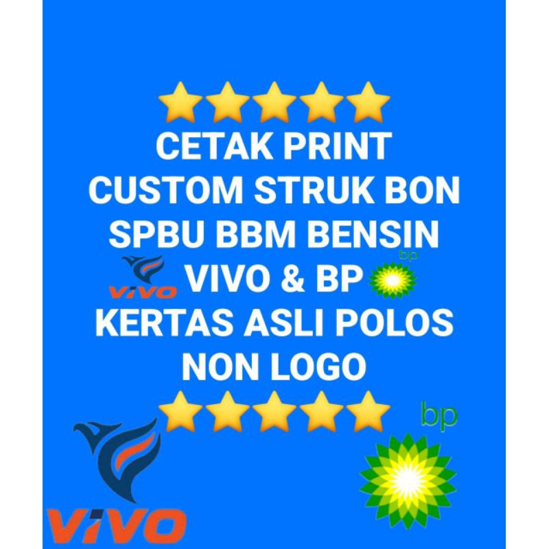 Jual Custom Print Cetak Nota Struk Bon SPBU Vivo & BP Kertas Thermall ...