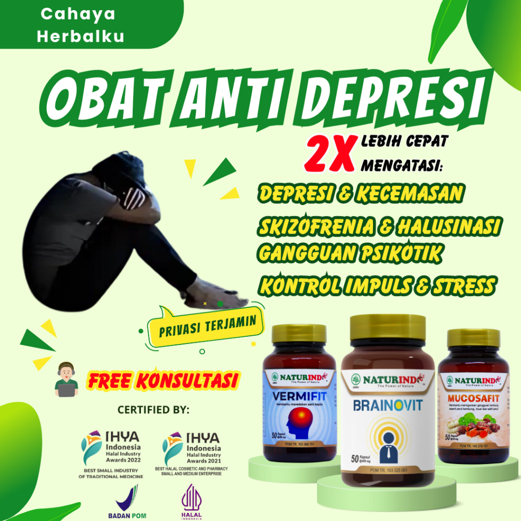 Jual Obat Depresi Stress Cemas Anti Depresi Gangguan Mental Kecemasan Anxiety Ketakutan Mood ...