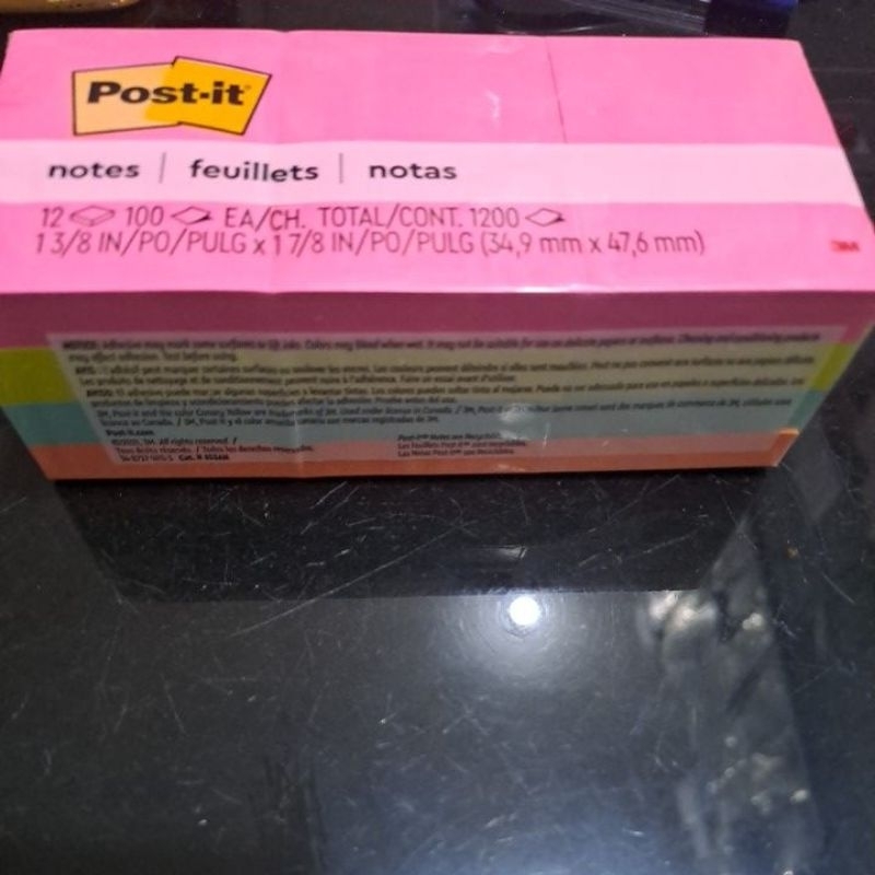 Jual post it no 653 AN warna warni.notes neon colours (12 pad ...