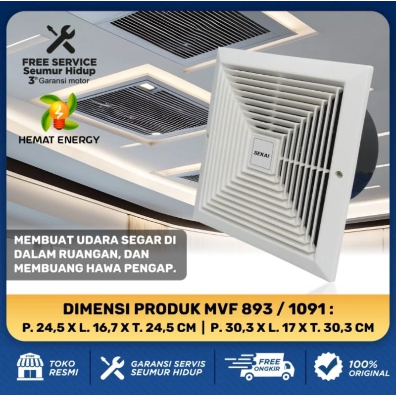 Jual SEKAI EXHAUST FAN PALAPON 10INCH MVF1091 | Shopee Indonesia