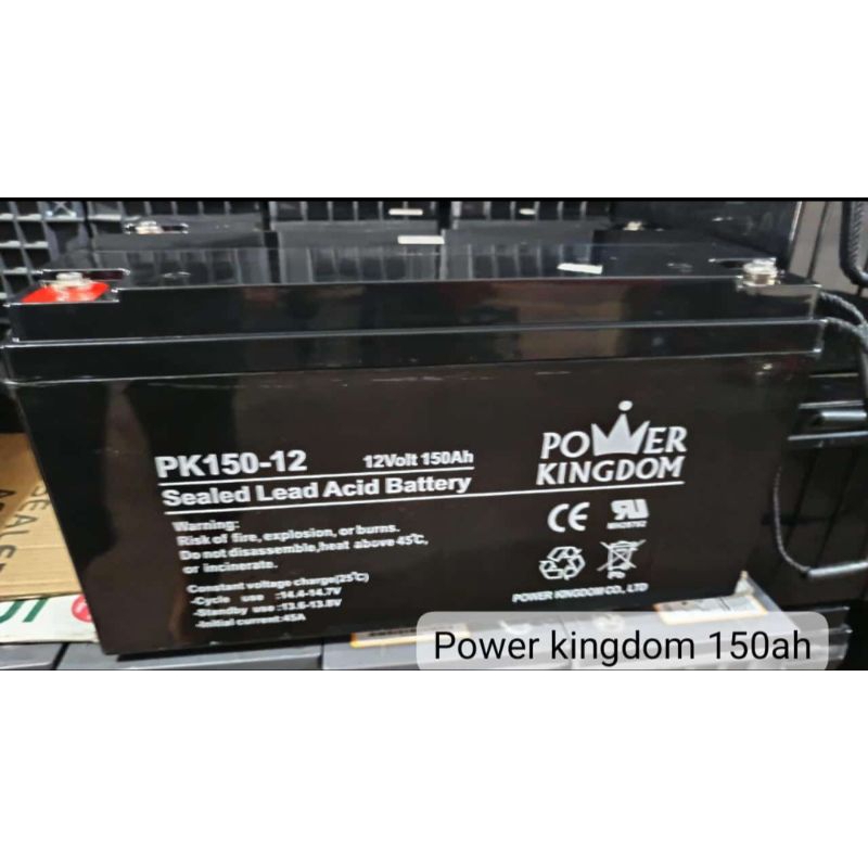 Jual battery Vrla merek Power kingdom 12v 150ah | Shopee Indonesia