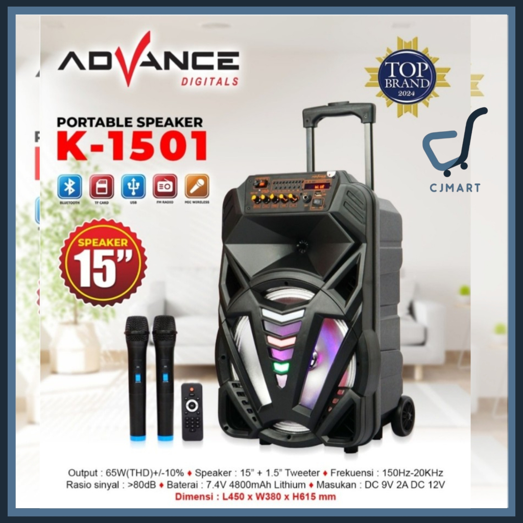 Jual Speaker Meeting Advance K 1501N Bluetooth 15 Inch K1501 FREE MIC | Garansi Resmi | Shopee ...